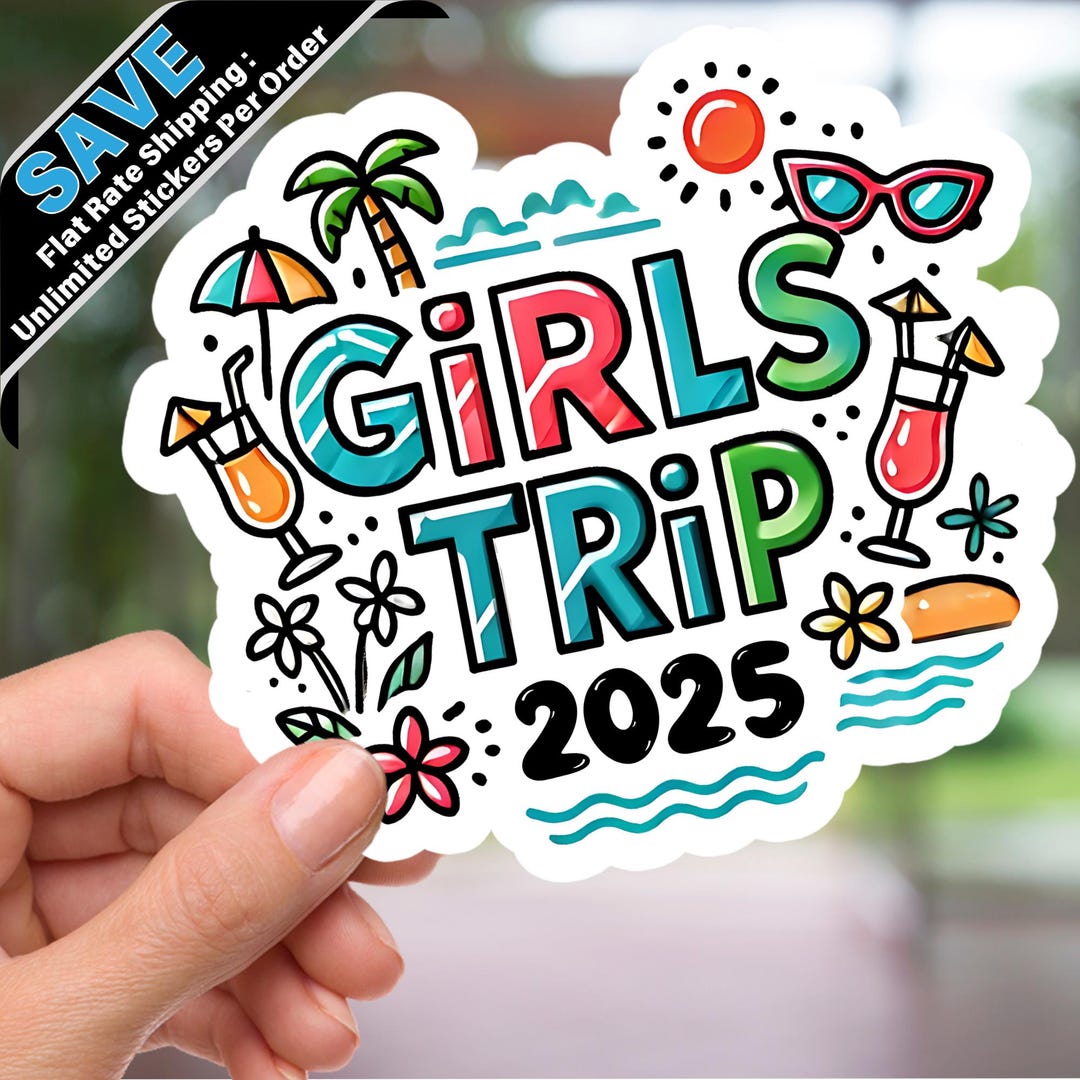 Girls Weekend Sticker, Girls Trip 2025 Vacation Sticker, Bachelorette ...