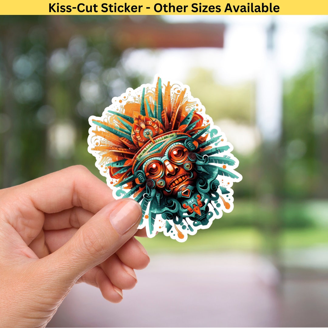 Mexican Heritage Sticker, Aztec Art Kiss-cut, Cutural and Artistic ...