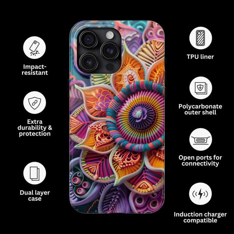 Artistic Quilling Pattern for iPhone 15 Case, iPhone 15 Pro Max Case ...