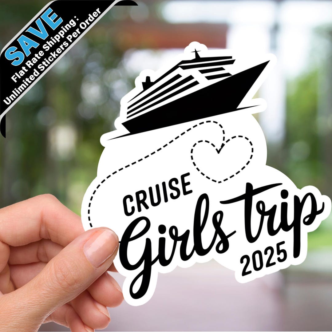 2025 Girls Trip Cruise Sticker, Minimalist Travel Decal, Cruise Ship ...