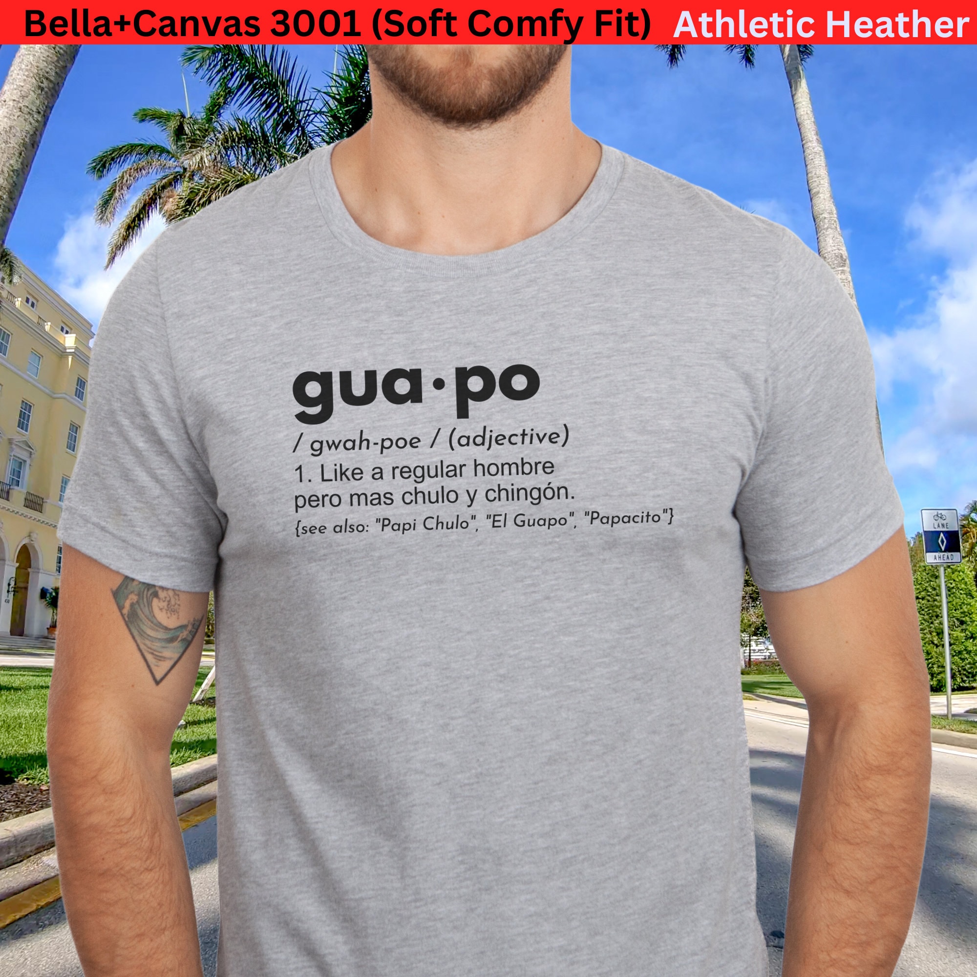 Guapo Definition Tee, Guapo T-shirt for Men Gift, Funny Tshirt for Men ...
