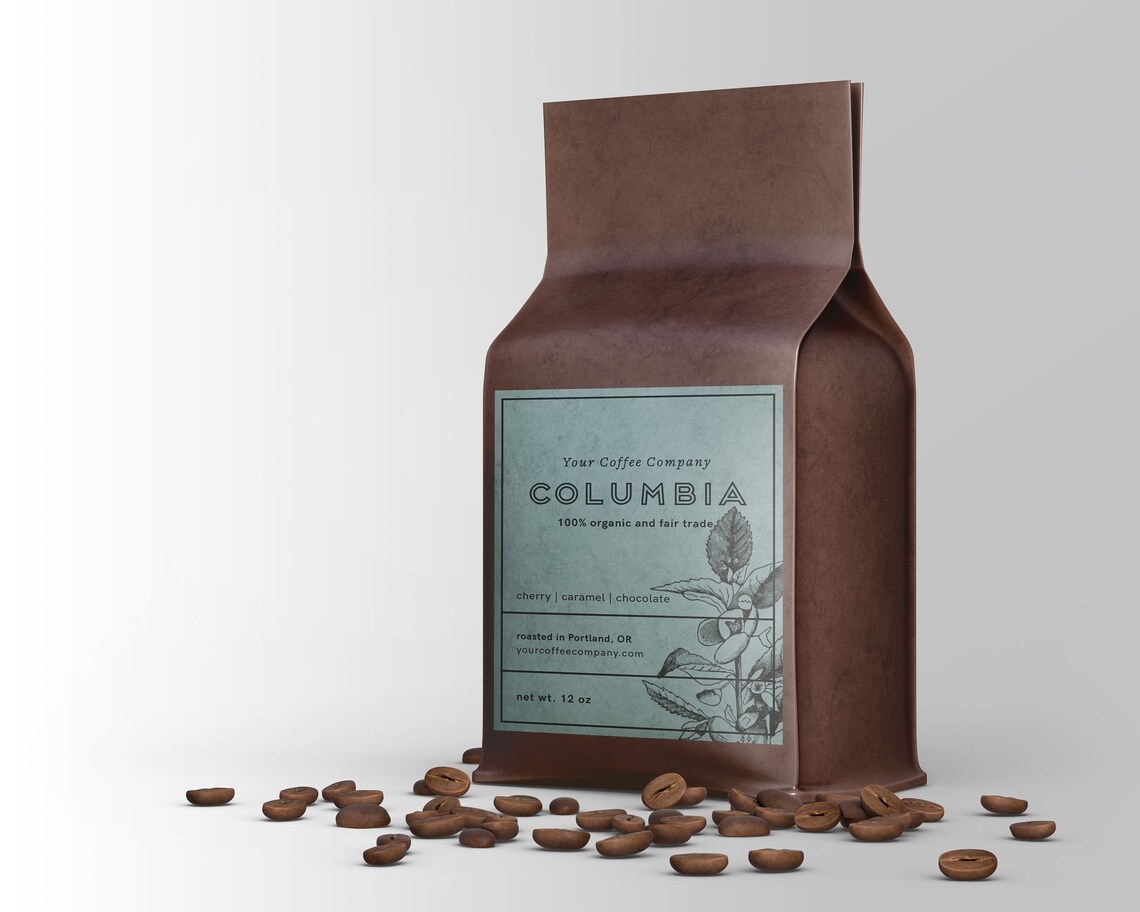 Coffee Bag Label Template