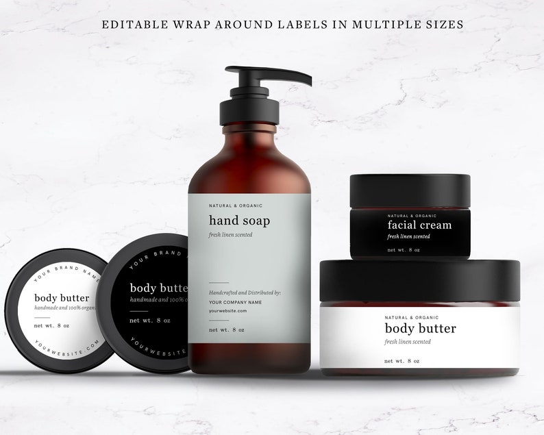 Editable Body Product Labels Body Care Labels DIY Editable - Etsy
