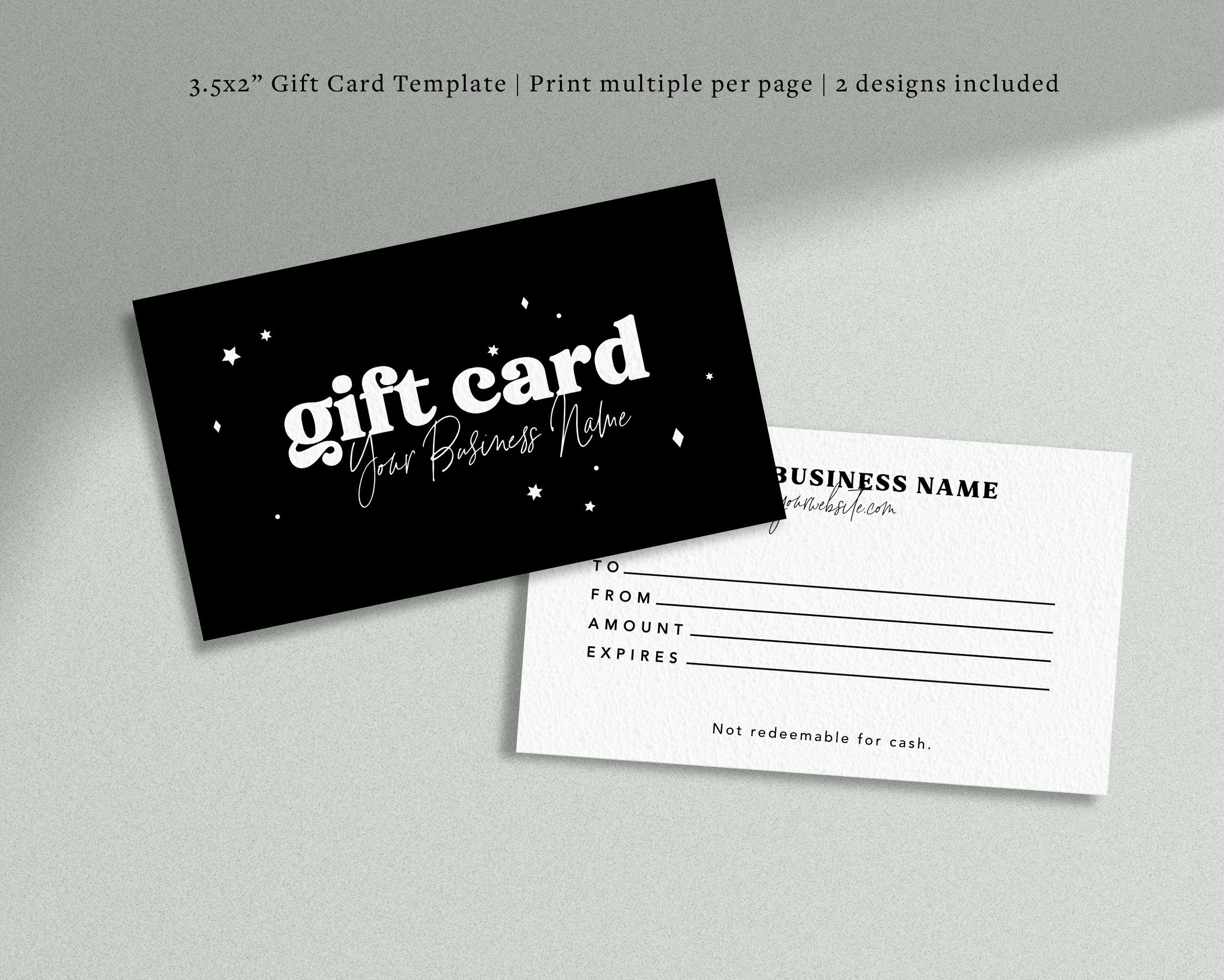 Editable Gift Card Template Printable Gift Card DIY Gift | Etsy
