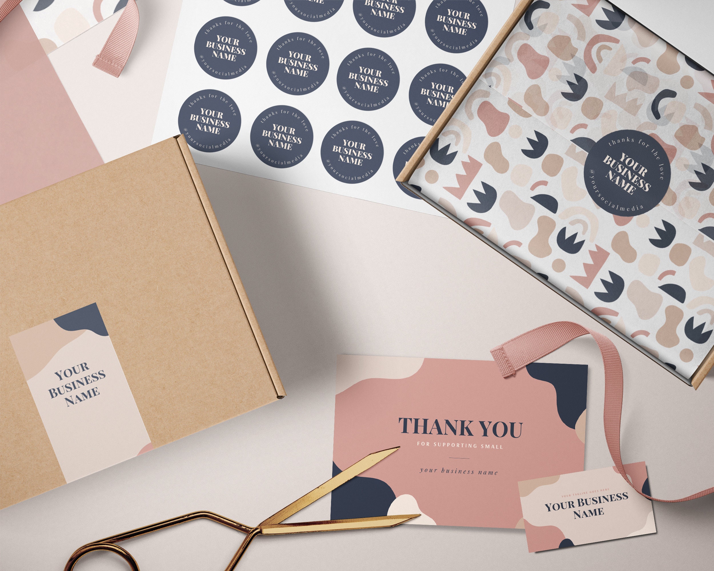 Editable Packaging Template Bundle Branded Packaging Labels | Etsy ...