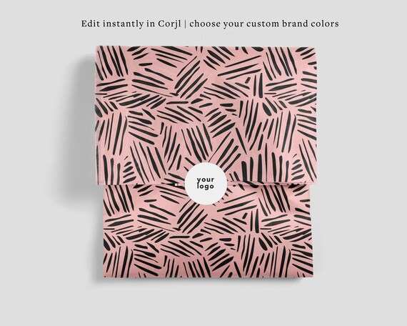 Editable Printed Paper Corjil Logo Tissue Paper Sticker Tissue Paper ...