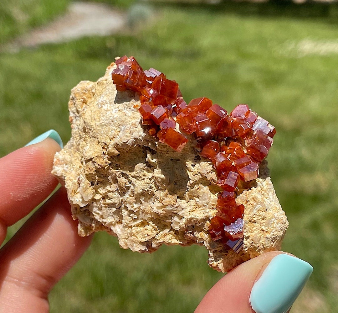 Vanadinite Large Bright Red Crystals on Matrix From Morocco - Etsy