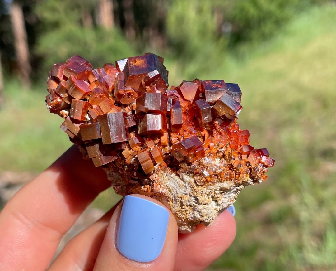 Vanadinite Large Bright Red Crystals on Matrix From Morocco - Etsy