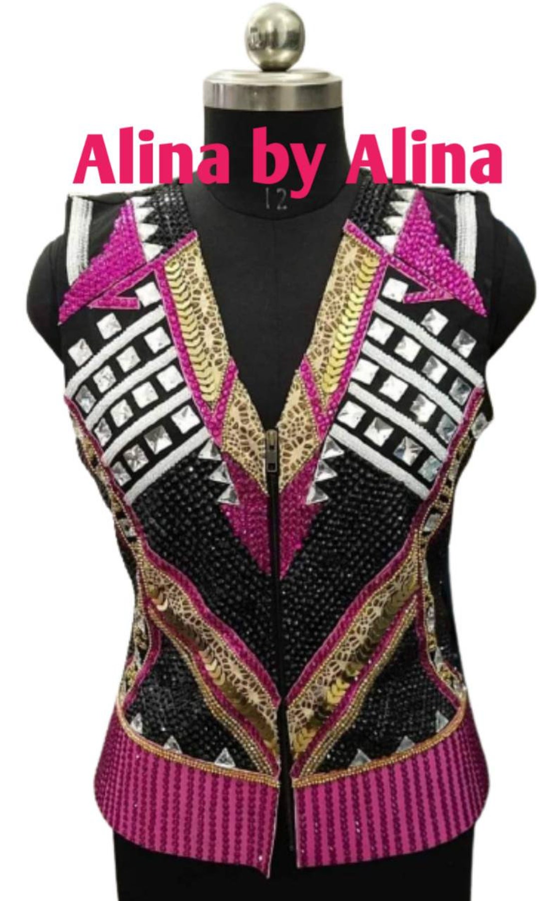 Rodeo Queen Show Vest: Pink & Silver Embellished Western Vest - Etsy