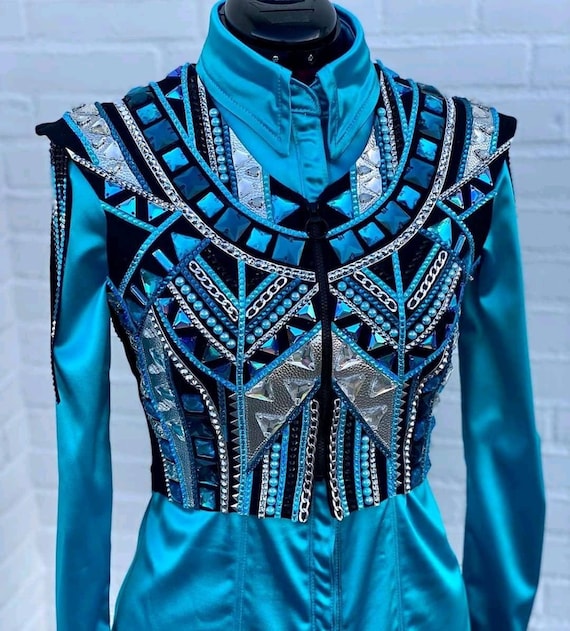 Turquoise Clear Show Bolero on Black Base Turquoise Shirt - Etsy