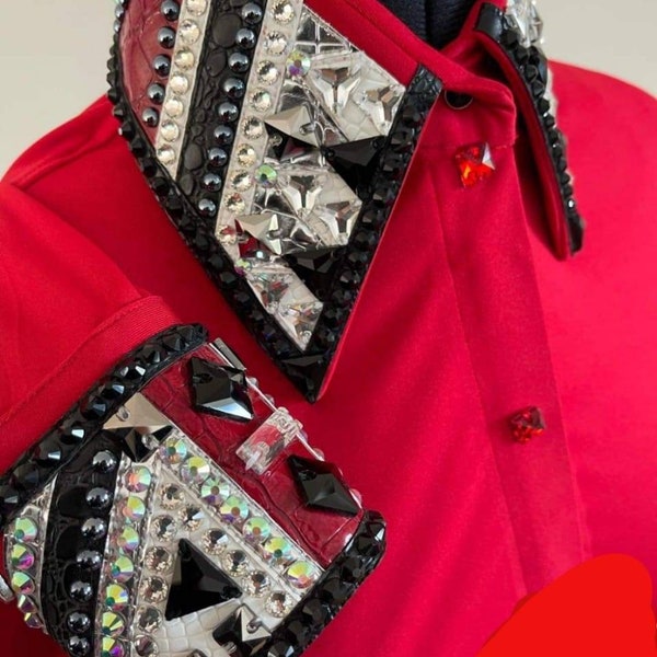Red and Black Western Show Shirt - Etsy