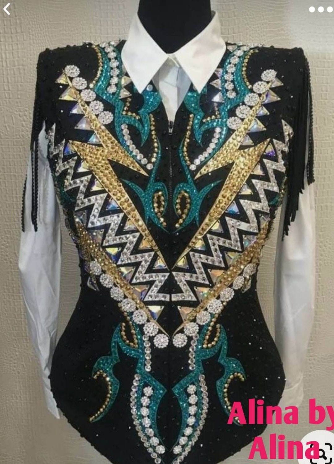 Western Show Vest With Fringes in Shoulder - Etsy
