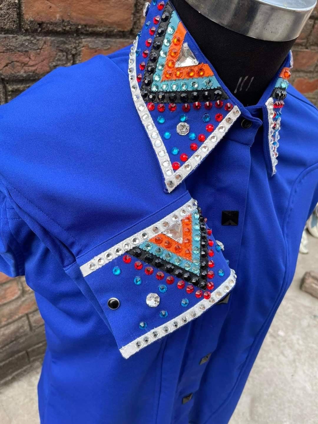 Custom Western Show Shirt: Rodeo Queen Horsemanship, AB Crystals - Etsy