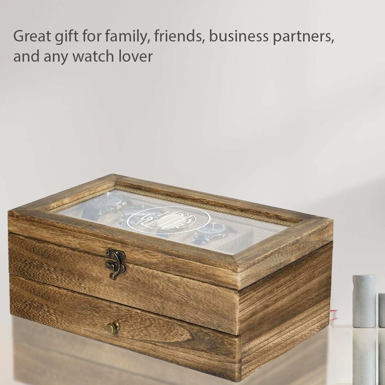 Watch Box Watch Case Engraved Watch Display Jewelry - Etsy