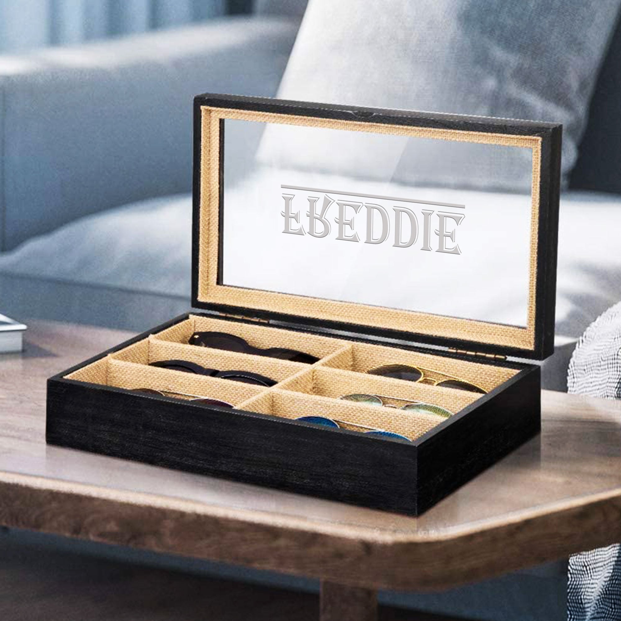 Sunglasses Display Case Wooden Compartments Glasses | Etsy