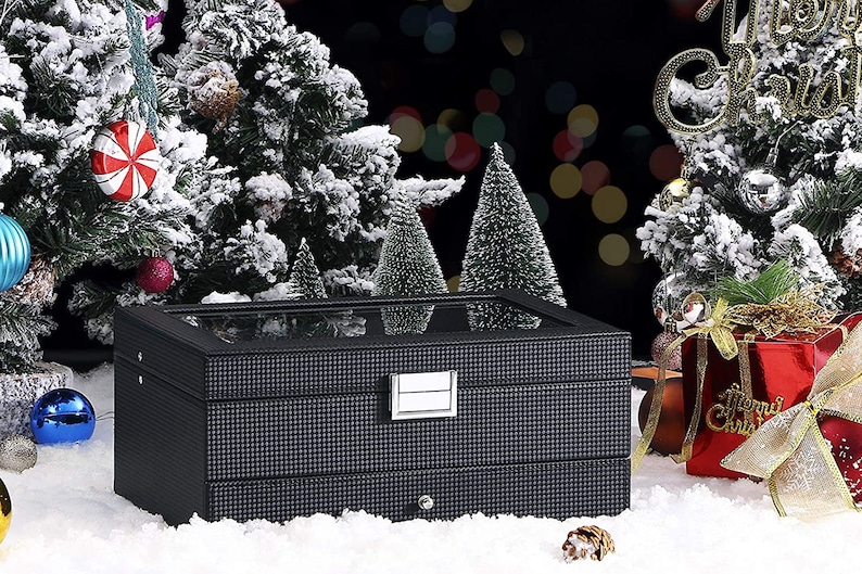 Watch Box for 12 Watch Box for Men Wood Watch Box Drawer - Etsy