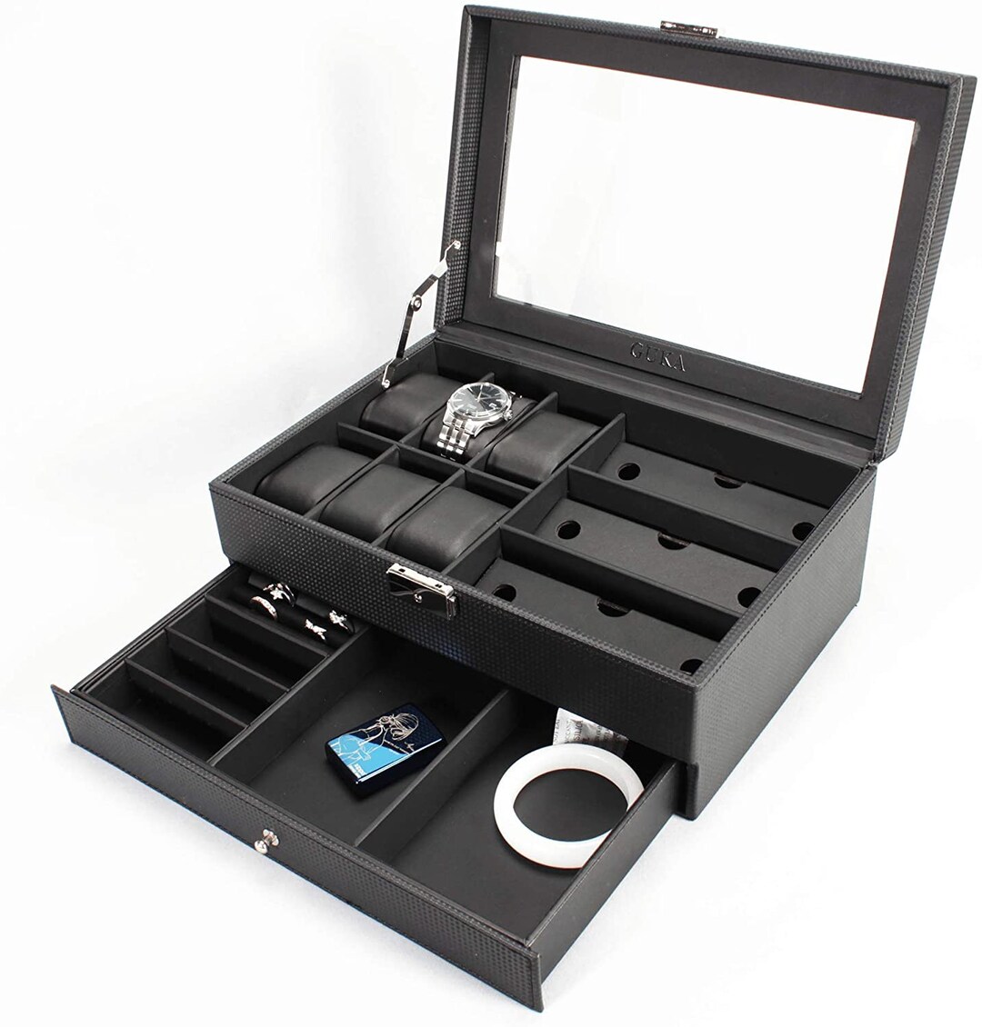 Watch Box,watch Box for Men 6,wood Watch Box Drawer,5th Anniversary ...