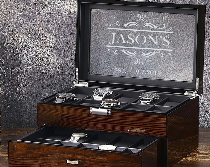 Watch Box for Men, Watch Case for Men, Watch Case Personalized, Watch ...