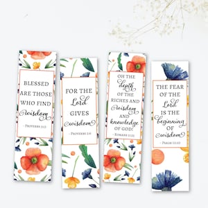 Printable Wisdom Bible Bookmarks | Scripture Bookmarks | Printable ...