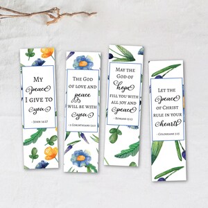 Printable Peace Bible Bookmarks Scripture Bookmarks Printable Bookmarks ...