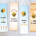 Printable Bee Bookmarks | Bee Reading Bookmarks | Printable Bookmarks ...