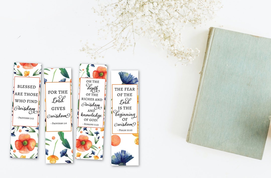 Printable Wisdom Bible Bookmarks | Scripture Bookmarks | Printable ...