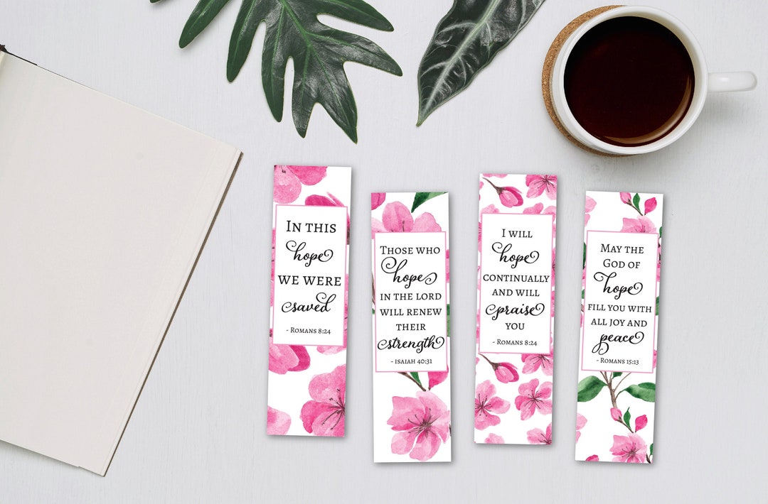 Printable Hope Bible Bookmarks | Scripture Bookmarks | Printable ...