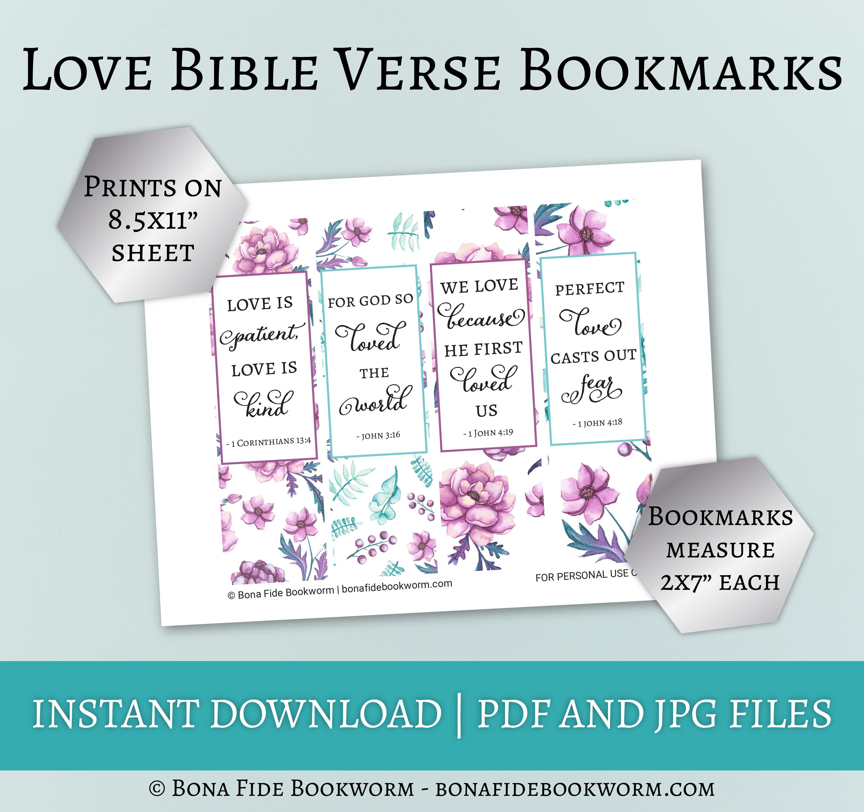 Printable Bible Bookmarks | Scripture Bookmarks | Printable Bookmarks ...