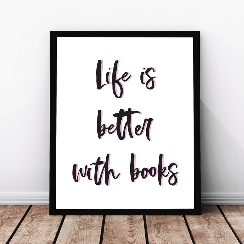 Printable Book Lover Art Print Set of 6 | Bookish Sayings Art Print ...