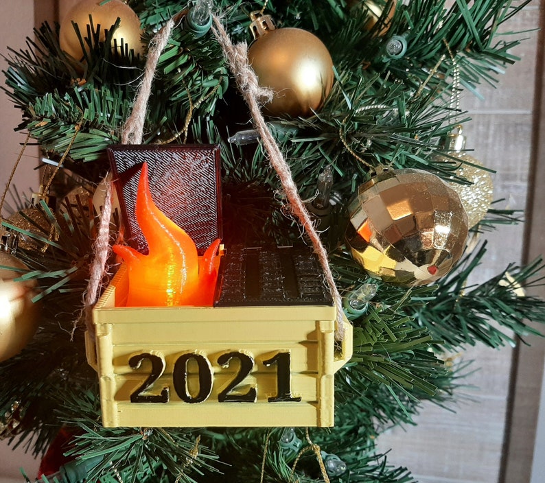 Commemorative 2021 Dumpster Fire Christmas Tree Ornament - Etsy