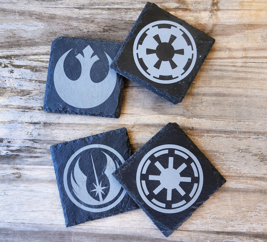 Star Wars Slate Drink Coaster Set Fan Art - Etsy