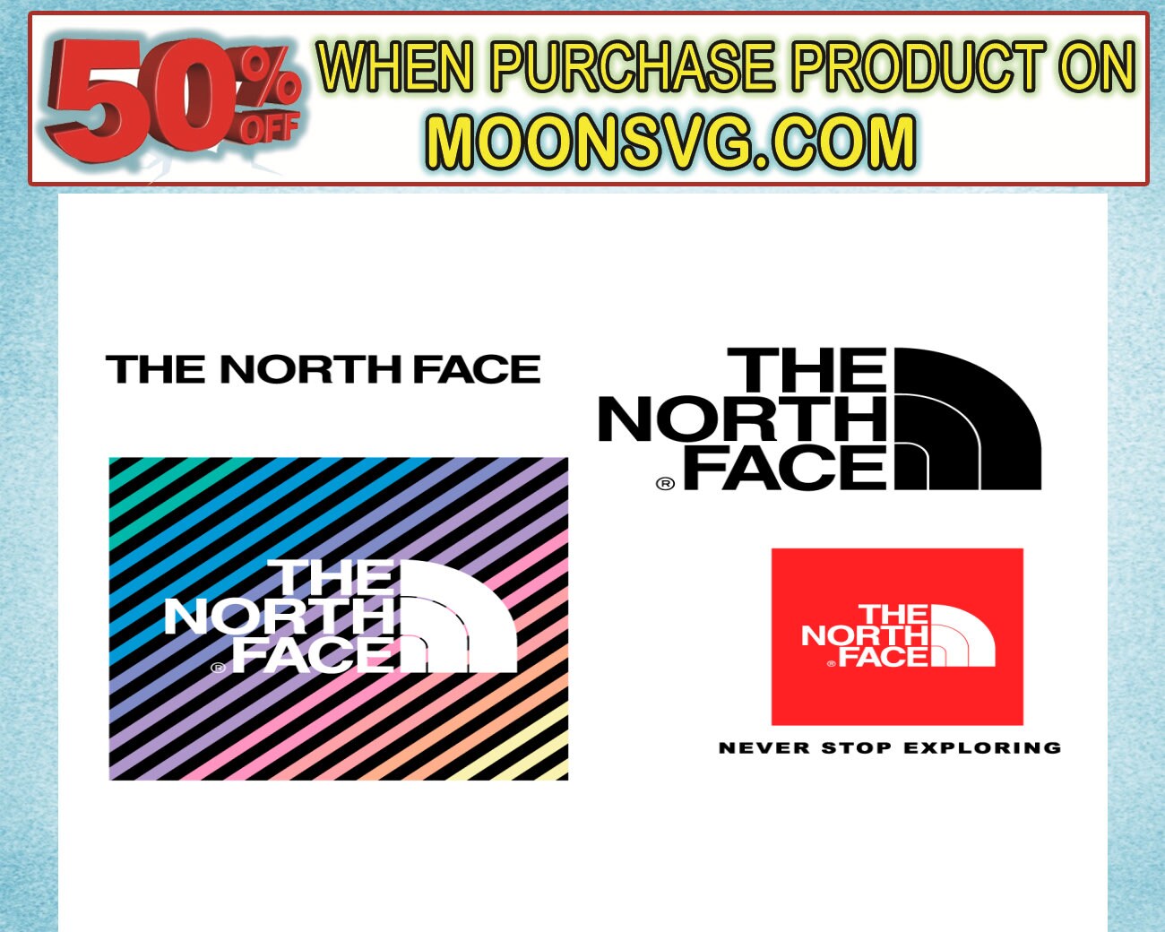 North Face Logo Never Stop Exploring