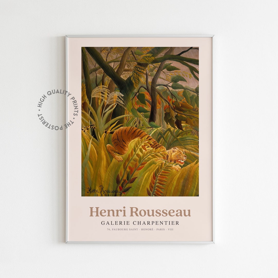 Henri Rousseau Print, Tiger in a Tropical Storm, Animal Painting ...