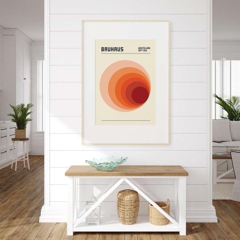 Bauhaus Print Design Circular Geometric Shape Exhibition - Etsy Australia