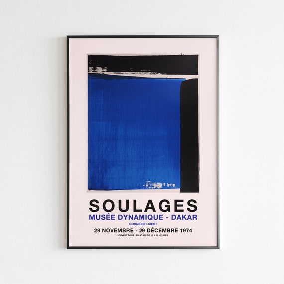 Pierre Soulages Exhibition Poster Blue Wall Art HIGH | Etsy