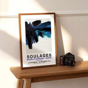 Pierre Soulages Printable Wall Art Exhibition Poster | Etsy