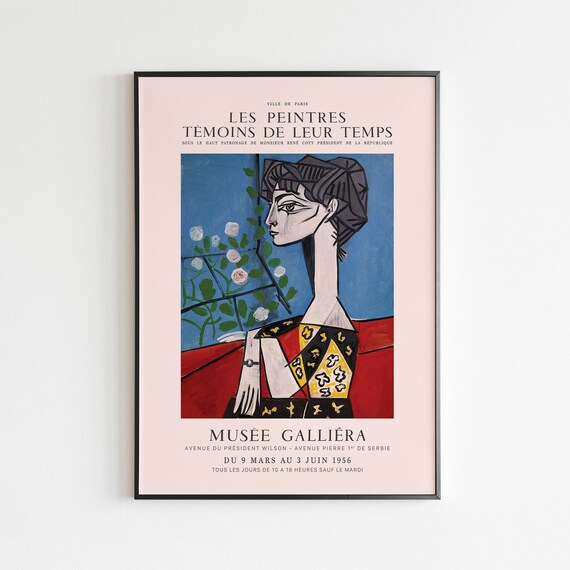 Pablo Picasso Jacqueline With Flowers Print HIGH QUALITY - Etsy