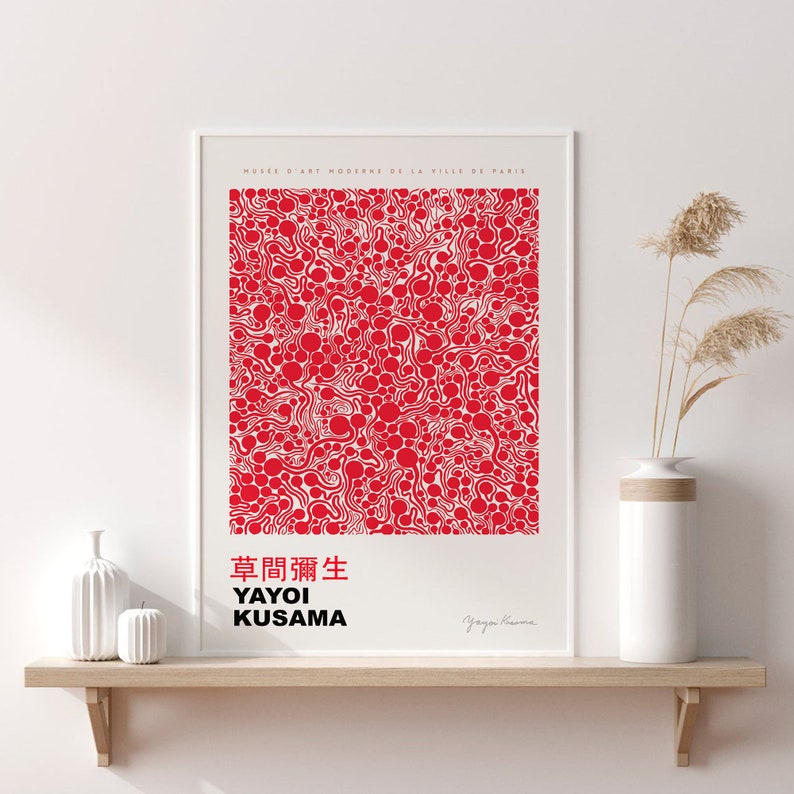 Yayoi Kusama Exhibition Poster Abstract Art Print Pop Art | Etsy
