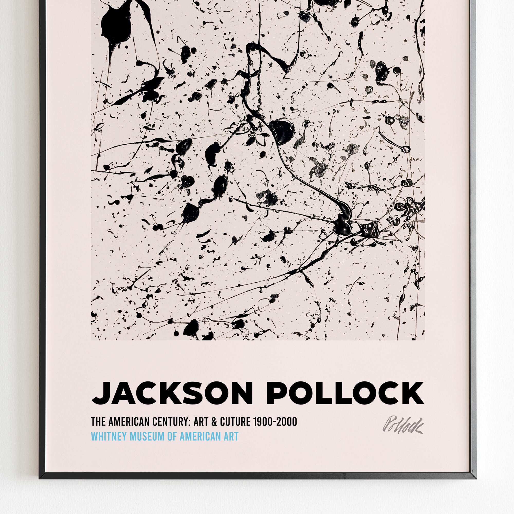 Jackson Pollock Poster Exhibition Print Home Wall Decor | Etsy