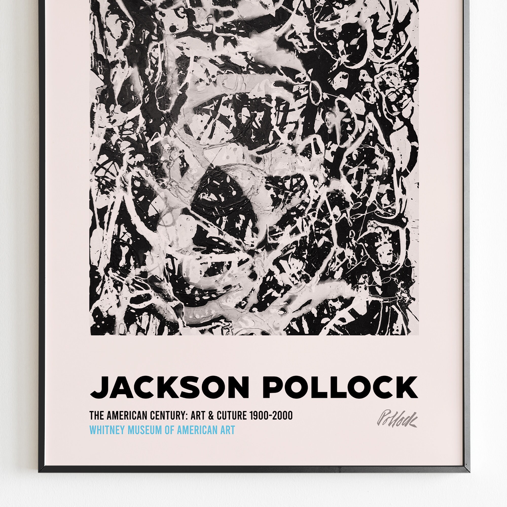 Jackson Pollock Print Exhibition Poster Home Wall Decor | Etsy