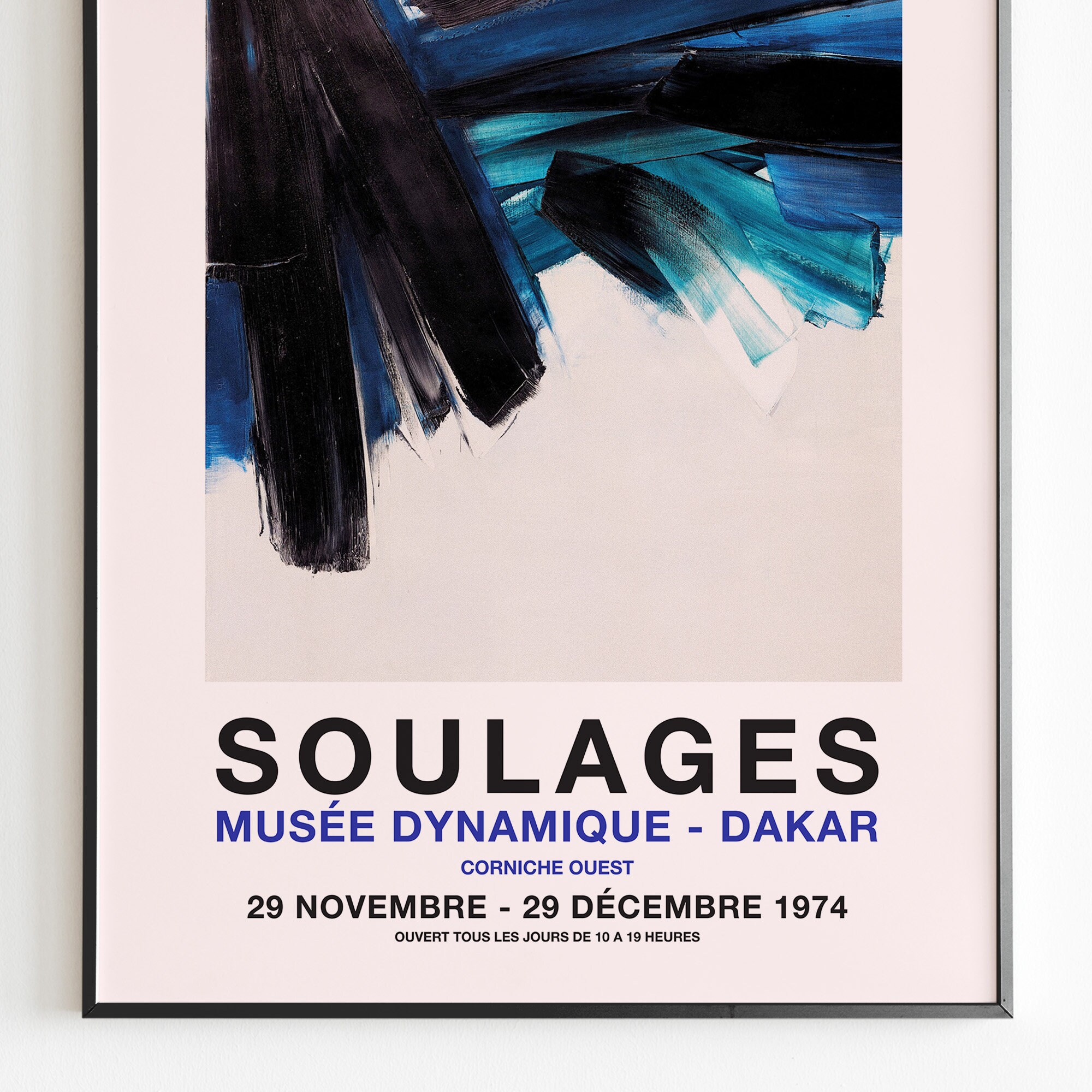 Pierre Soulages Printable Wall Art Exhibition Poster DOWNLOAD IT NOW ...