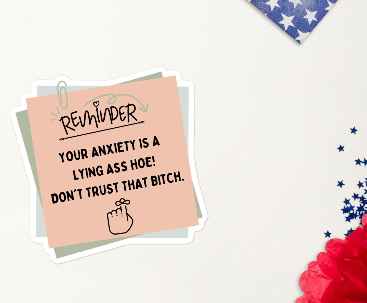 Your Anxiety is Lying Sticker Mental Health Sticker - Etsy