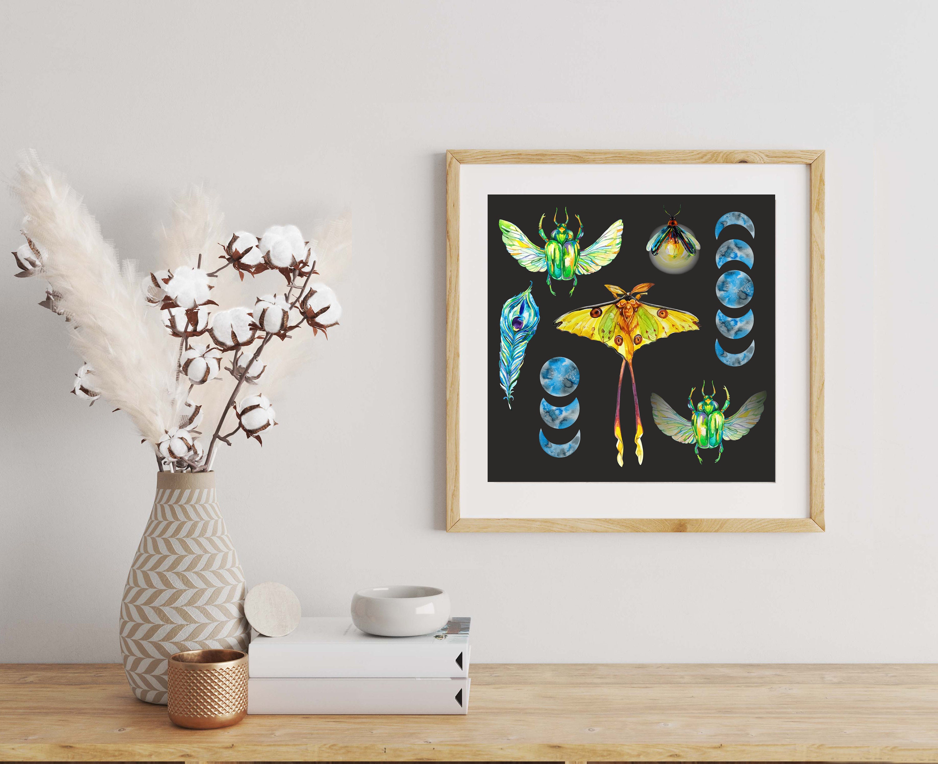 Bright Watercolor Clipart Collection : Watercolor Bug Clipart ...