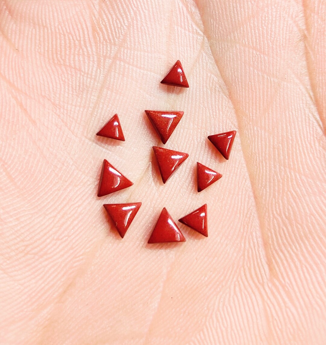 Natural Red Jasper Triangle Shape Cabochon Gemstone 3MM 4MM 5MM 6MM 7MM ...