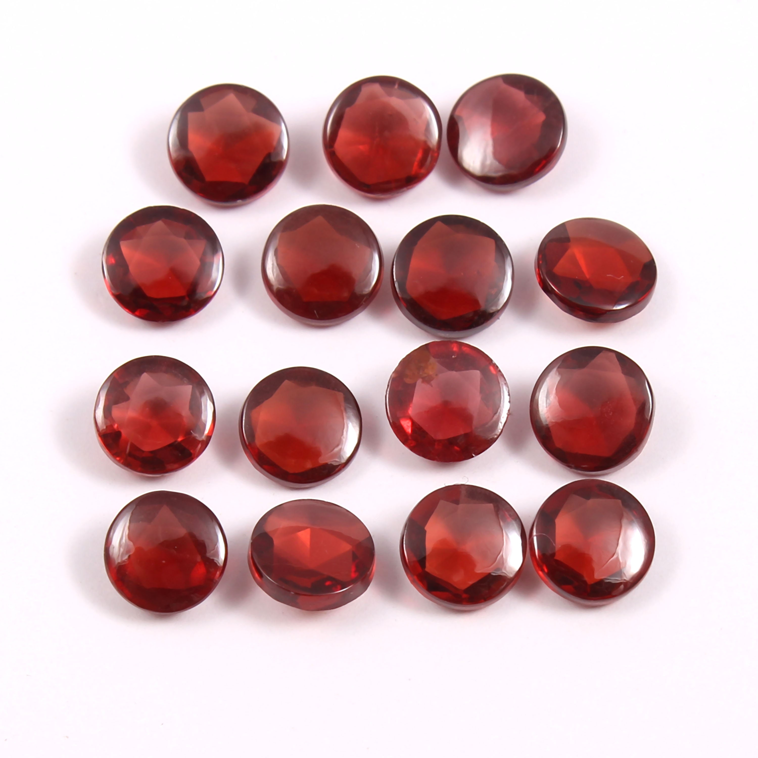 Natural Garnet Round Shape Rosecut Cabochon Gemstones | Etsy