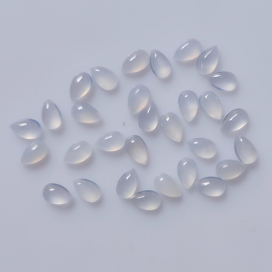 Natural AAA White Onyx Pear Shape Cabochon Gemstone 2x3 3x4 3x5 4x6 5x7 ...