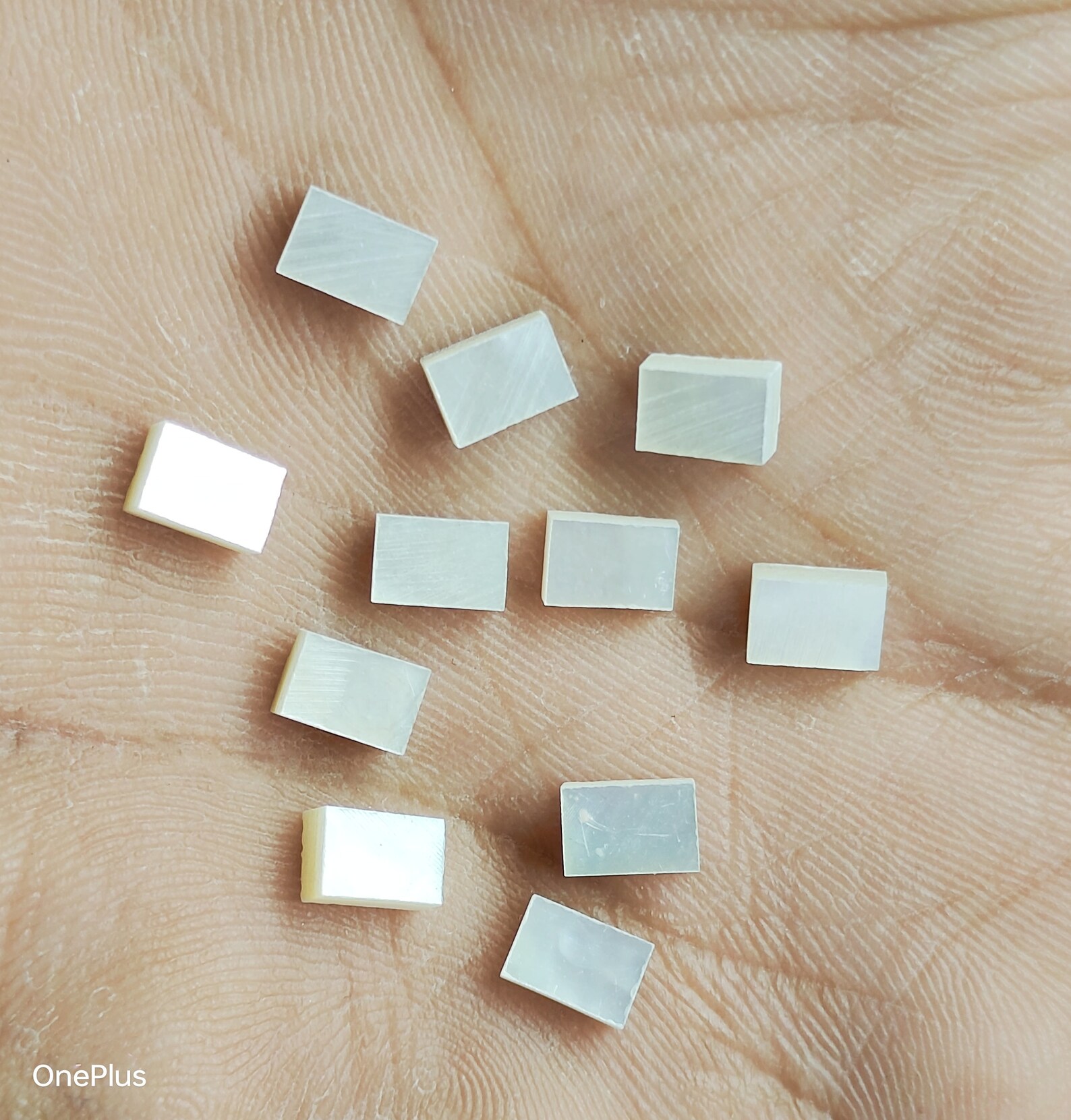 Natural AAA Mother of Pearl Baguette Rectangle Shape Both Side Flat ...
