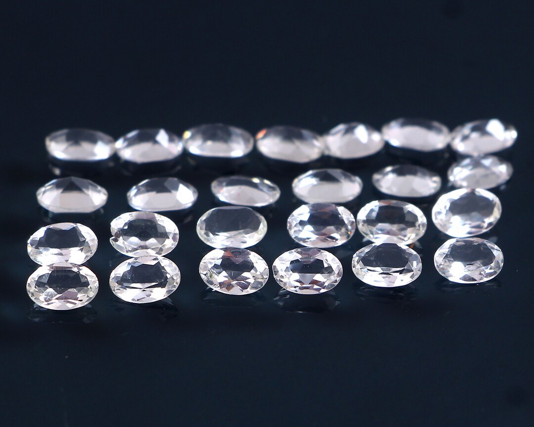 Crystal Oval Shape Faceted Gemstone 2x4 2.50x5 3x5 4x6 5x7 6x8 7x9 8x10 ...