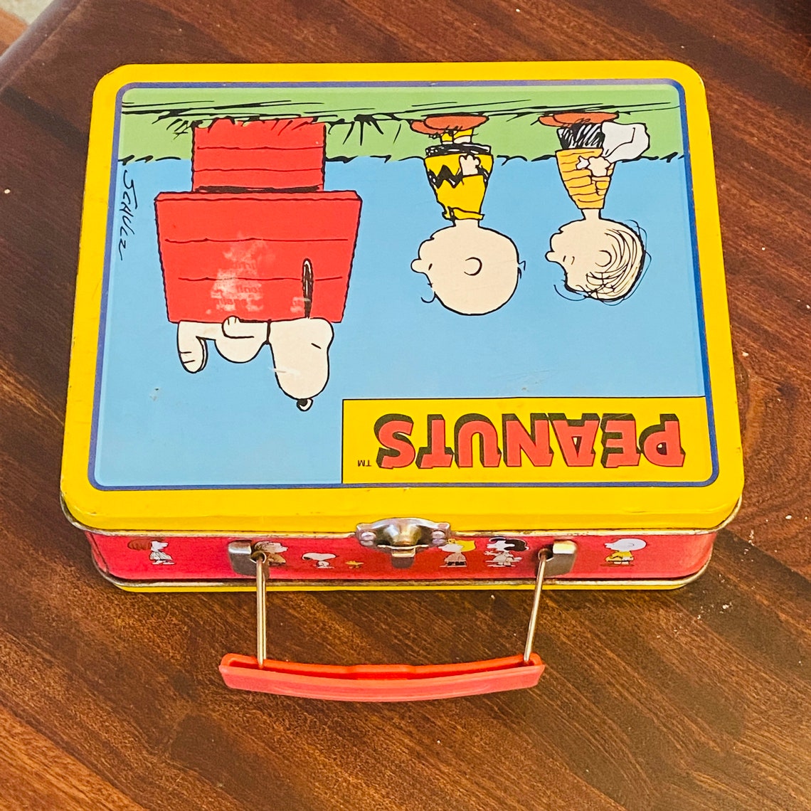Vintage PEANUTS Charlie Brown Snoopy Metal Lunch Box with | Etsy