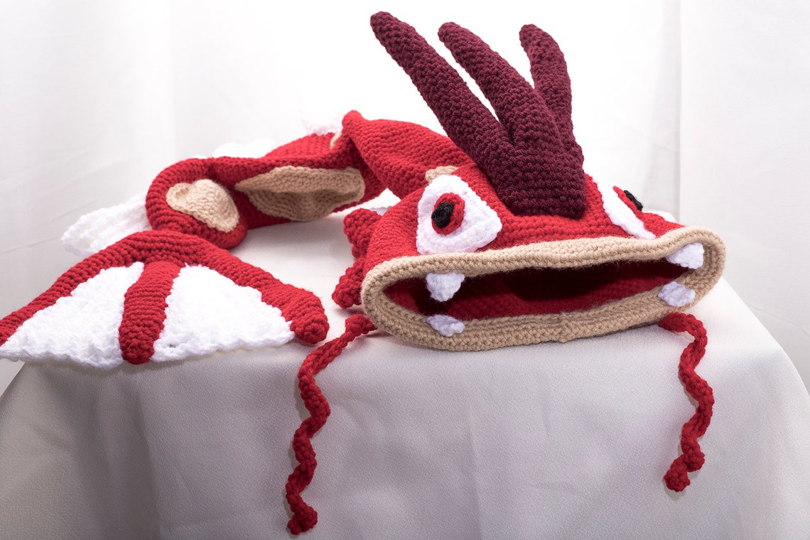 Gyarados Beanie Crochet PATTERN ONLY - Etsy